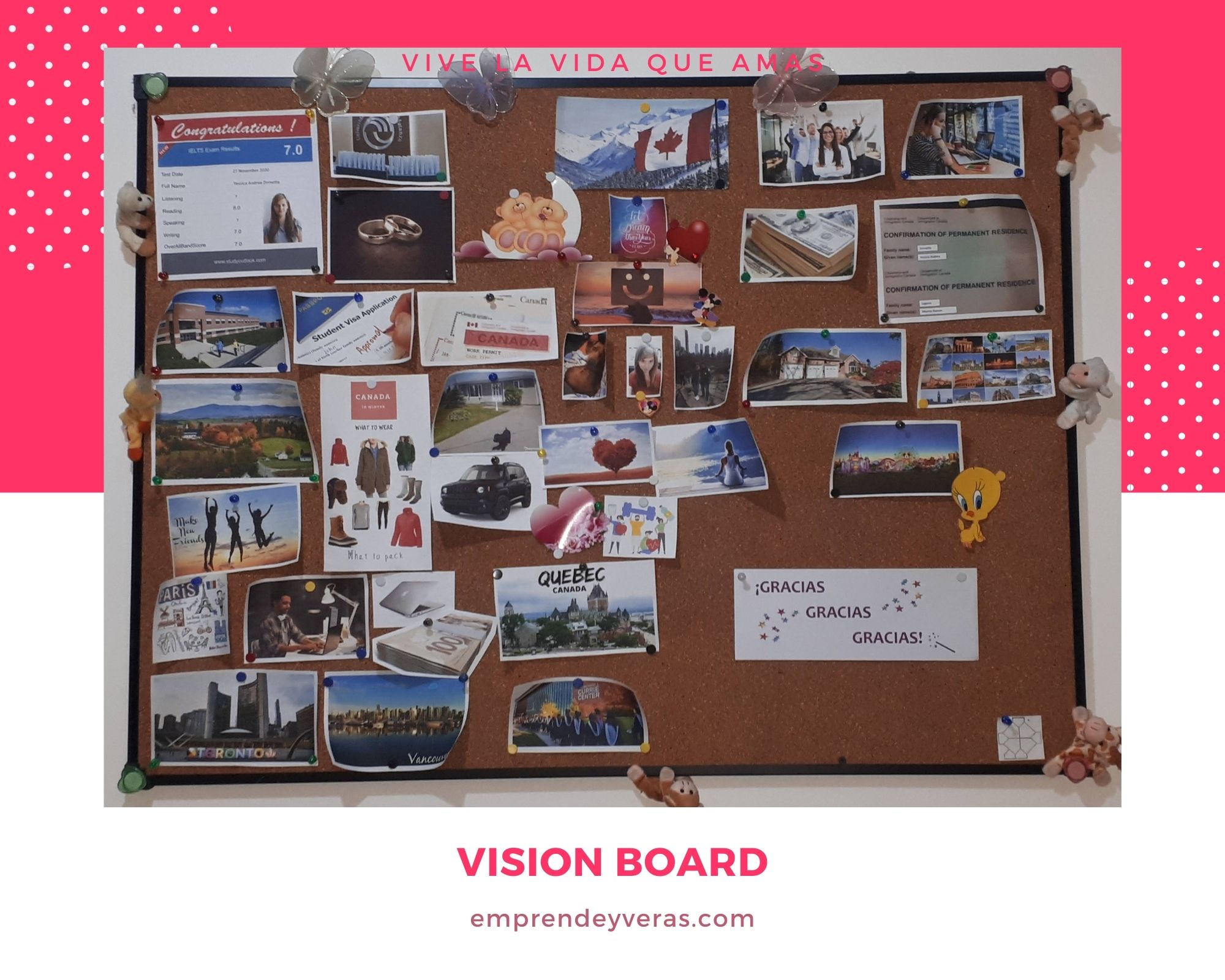 Cómo crear un Vision Board o Tablero de Sueños